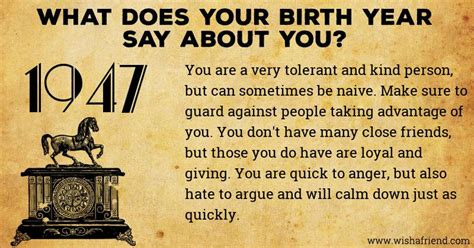 What Does Your Birth Year Say About You Born In 1947