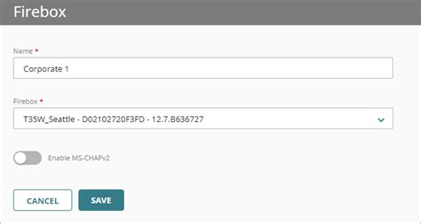 Configurer la MFA pour un Firebox