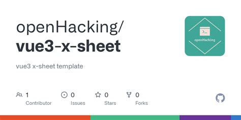 github openhacking vue3 x sheet vue3 x sheet template