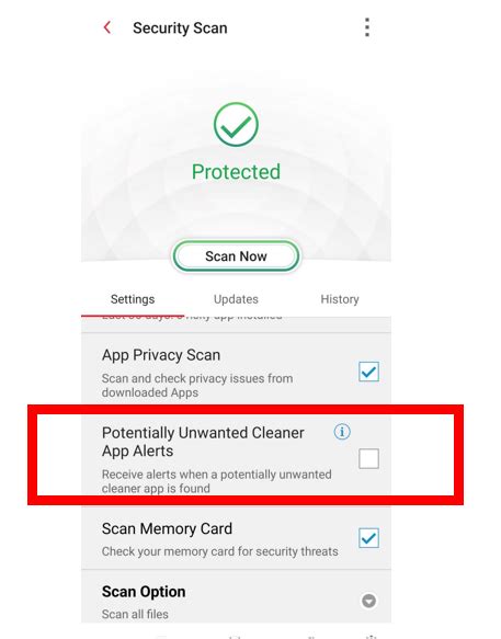 Enable Potentially Unwanted Cleaner App Alerts With Trend Micro Mobile