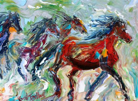 Horses Art Horses Print Wild Mustangs Print On Stretched Gallery