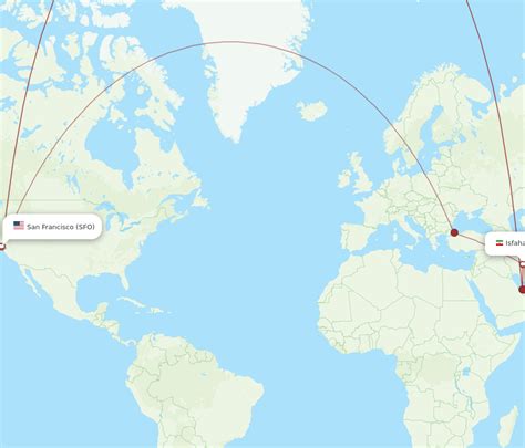 Flights From Isfahan To San Francisco Ifn To Sfo Flight Routes