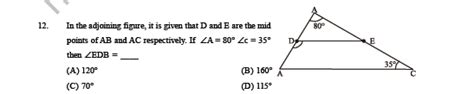 Cbse Class 9 Maths Lines And Angles Mcqs With Answers