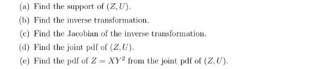 Solved 3 Consider Two Random Variables X And Y With The