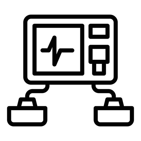 Defibrillator Technology Icon Outline Style 15892340 Vector Art At