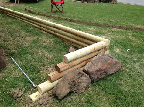 How To Build A Retaining Wall Using Landscape Timbers Design Talk