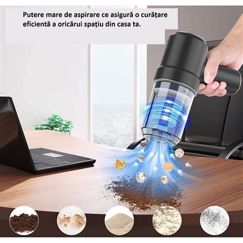 Безжична ръчна прахосмукачка литиева батерия 60 минути време на работа при максимален