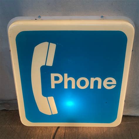 Double Sided Lighted Telephone Sign Zapprops