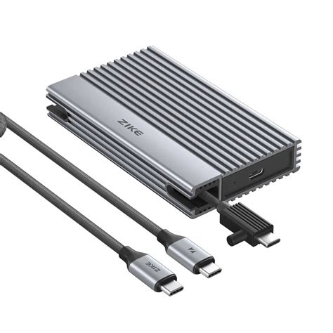 Zikedrive Usb4 40gbps Nvme M2 Ssd Enclosure Z666 With Long Cable