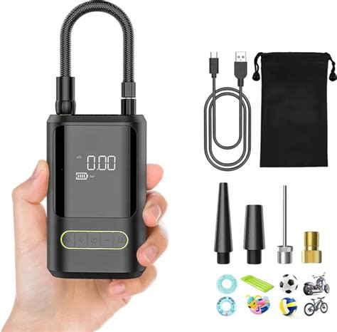 EVARYOO 6000MAH MINI Pompe à Air Électrique Compresseur à Air Portatif