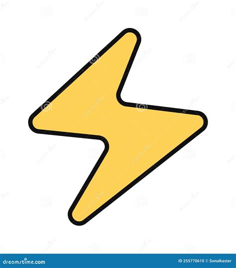 Sticker Of Lightning Flash Or Quick Sign Vector Stock Vector