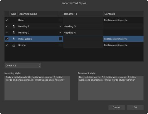 Creating And Managing Text Styles