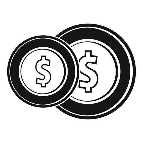 Coin Icon Simple Black Style 14497988 Vector Art At Vecteezy