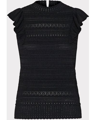 Milly Rhinestone Tops For Women Lyst