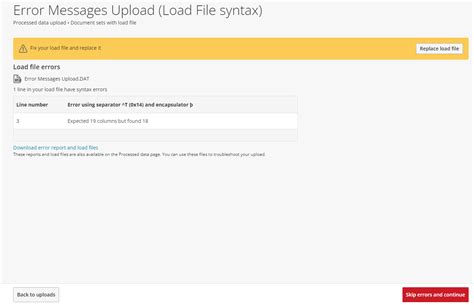 Processed Data Errors Knowledge Base