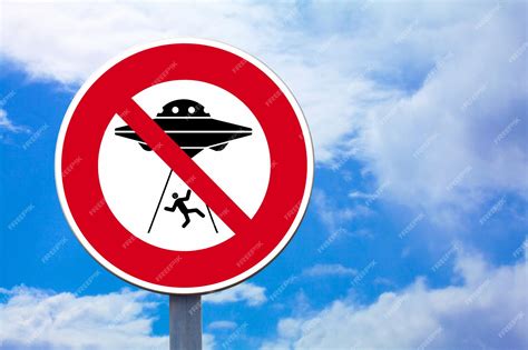 Premium Photo Alien Abduction Forbidden Sign