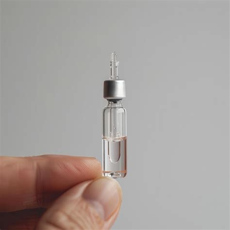 Small Vial With A Drop Of Liquid In It Premium Ai Generated Image