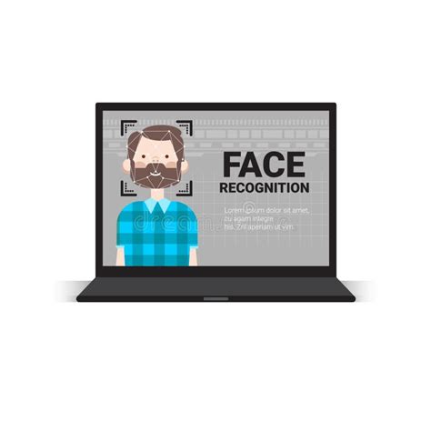 Face Identification Smart Phone Scan Male Face Modern Access Control Technology Recognition