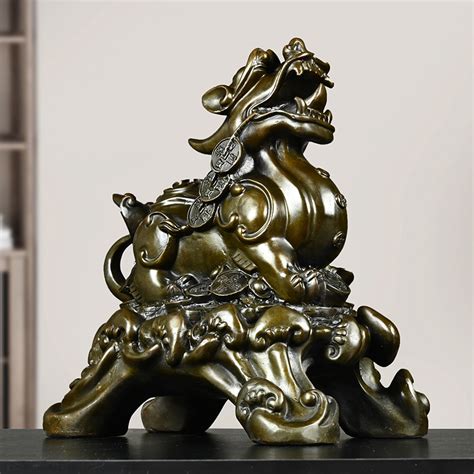 纯铜铸造貔貅摆件客厅酒柜办公桌店铺前台摆设中式装饰品送礼原装虎窝淘