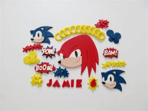 Knuckles Edible Cake Topper Fondant Sonic The Hedgehog Knuckles Cake