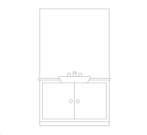 Bathroom Vanity Unit Dwg Cad Block Free Download