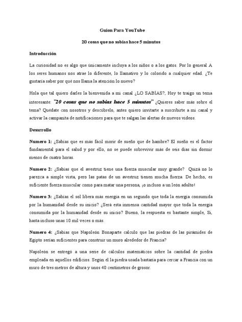 20 Cosas Que No Sabías Hace 5 Minutos Pdf Dormir