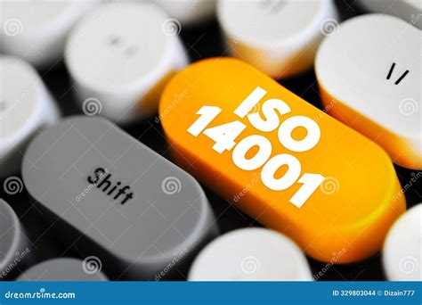 Iso 14001 International Standard Text Button On Keyboard Concept