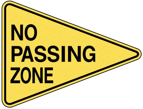 No Passing Zone Driving Test Sample