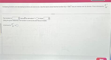 Solved Increasing Functions And Decreasing Functions Are
