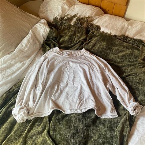 Free People Movement Oversized Cropped Logo Shirt Gem