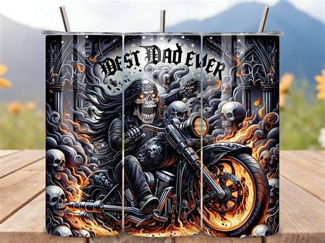 Skull Biker Best Dad Ever Wrap Skull Dad Graphic By The Black Cat · Creative Fabrica