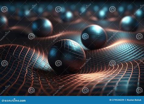 Gravity Planet Earth Gravitational Waves Concept Physical And Technology Background Stock
