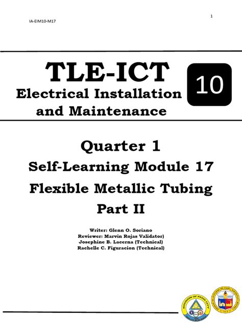 Tle Eim 10 Q1 Lm17 Pdf Electric Power Electrical Wiring