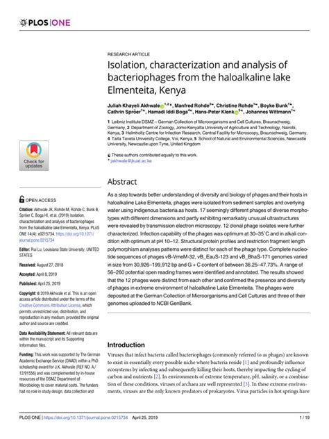 Isolation Characterization And Analysis Of Pdf Virus Archaea