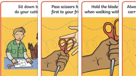 Scissor Safety Rules And Poster Activity