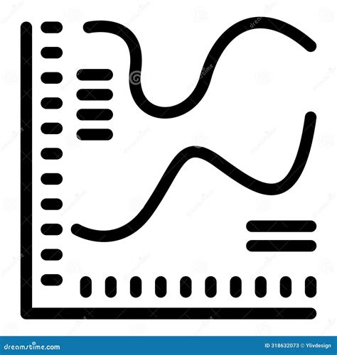 Black And White Line Graph Icon Illustration Stock Illustration
