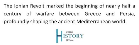 The Ionian Revolt World History Edu