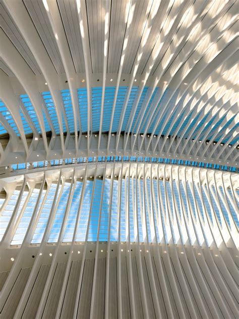 Curved Architectural Interior With Sunlit Patterns Stock Image Image