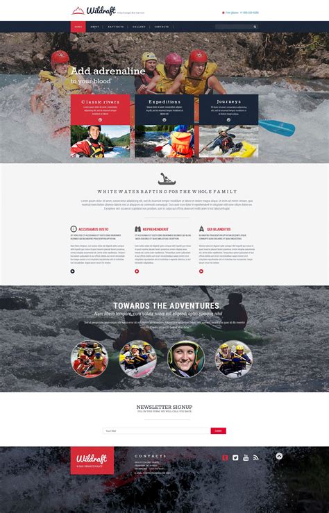 Рафтинг отзывчивый шаблон сайта rafting html5 шаблон для сайта