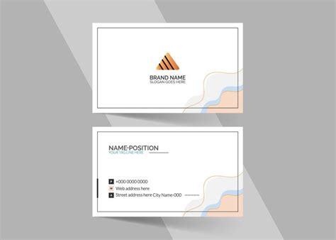 Premium Vector Pastel Business Card Template Design