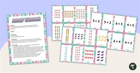 Drawing Arrays Worksheet Pack Teach Starter