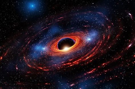 Premium Photo | Arafed image of a black hole in the center of a galaxy ...
