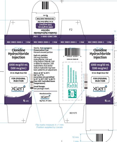 Clonidine Injection Package Insert Prescribing Info