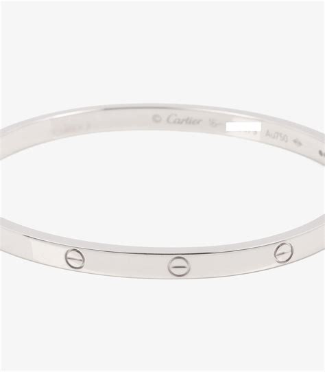 Cartier 18ct White Gold Love Sm Bangle For Sale At 1stdibs
