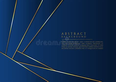 Abstract Blue Background Triangle Overlap Layer Design With Space For Content Stock Vector