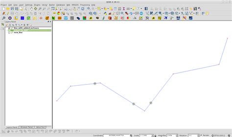 Line Adding Vertex To Existing Polyline Using Pyqgis Geographic Information Systems Stack