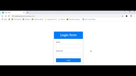 Php And Mysql Login Form How To Connect Php Sql Html Login Youtube