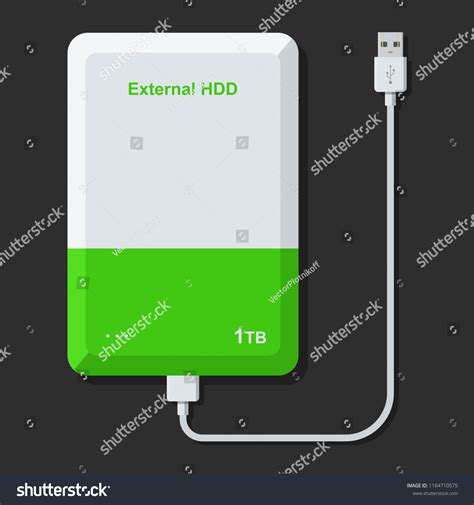 External Hard Disk Drive Usb Cable Stock Vector Royalty Free Shutterstock