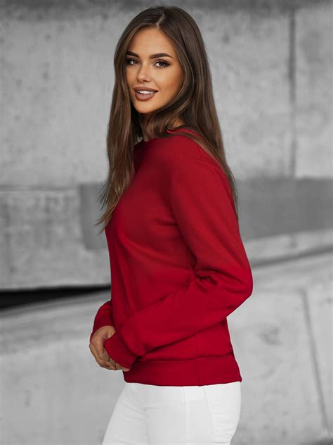 Bluza Damska Ciemno Czerwona Ozonee Js W Z Ozonee Odzie Owy Sklep Internetowy