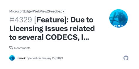 Feature Due To Licensing Issues Related To Several Codecs I Need To